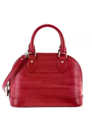 LOUIS VUITTON Alma Handbag Epi Leather Bb Satchel - Red