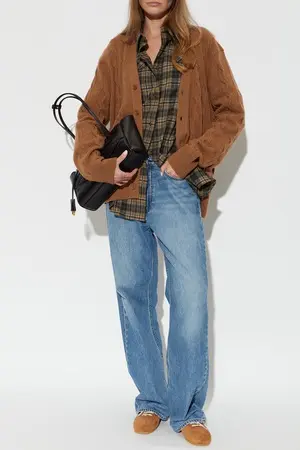 AMI Paris Wool Cardigan With Embroidered Logo