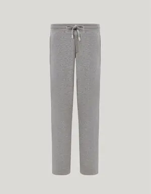 Canali Gray Melange Reversible Jersey Regular-fit Pants - Grey