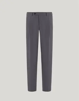 Canali Light Gray Impeccabile 150's Wool Regular-fit Pants