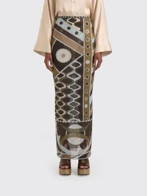 Emilio Pucci Printed Pencil Skirt - Green