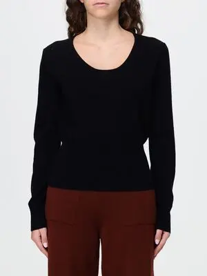 Max Mara Slim Fit Wool And Cashmere Crewneck Jumper With Ribbed Trims - Black