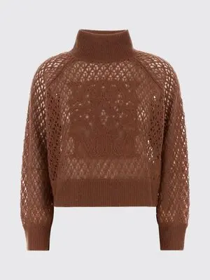 Max Mara Openwork Cashmere And Silk Turtleneck Jumper With Dropped Shoulders - Pink