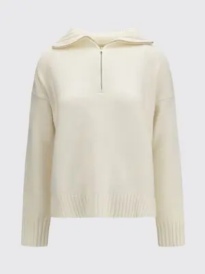 Max Mara Alpaca Blend Jumper With Stand Collar And Half-zip
