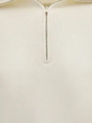 Max Mara Alpaca Blend Jumper With Stand Collar And Half-zip