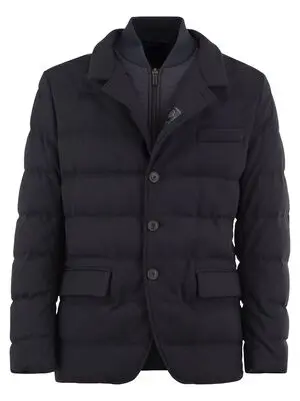 FAY Stretch Nylon Down Blazer - Blue