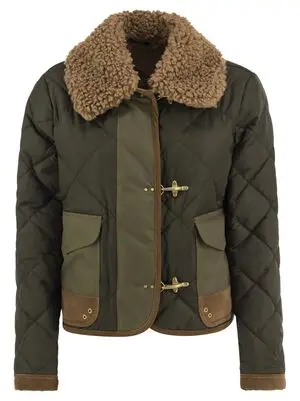 FAY Fay Women Mini 3 Ganci Quilted Jacket With Detachable Collar Multicolor