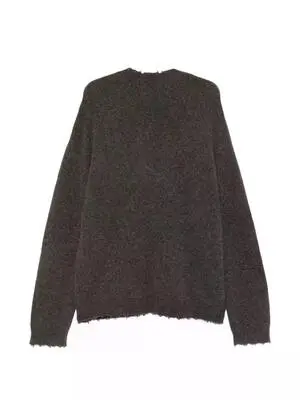 FREI-MUT Kintore Distressed-effect Crew-neck Sweater