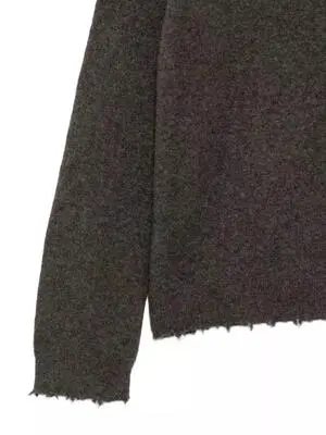FREI-MUT Kintore Distressed-effect Crew-neck Sweater
