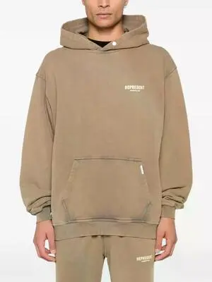 REPRESENT Owners' Club Logo-print Hoodie - Neutrals