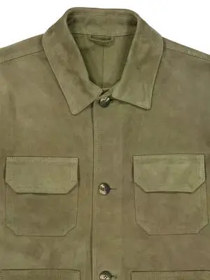 Frescobol Carioca Ravi Suede Leather Shirt Jacket