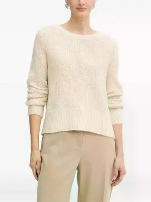 MORGAN Textured Crew-neck Sweater - Neutrals