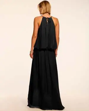 Ramy Brook Ambar Draped V-neck Maxi Dress