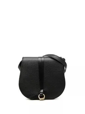 Chloé 2000-2026 Mini Grained Calfskin Alphabet Saddle Crossbody Bag