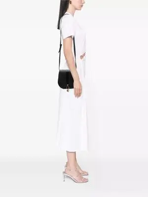 Chloé 2000-2026 Mini Grained Calfskin Alphabet Saddle Crossbody Bag