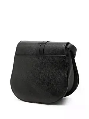 Chloé 2000-2026 Mini Grained Calfskin Alphabet Saddle Crossbody Bag