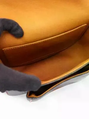 Celine 2010s Medium Folco Triomphe Canvas Shoulder Bag