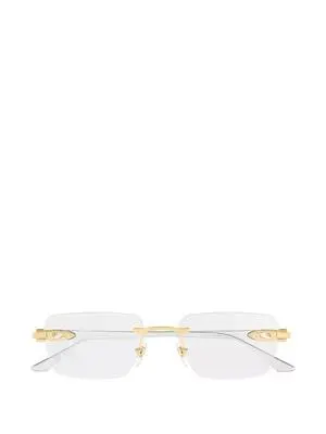 Cartier Rimless Rectangle-frame Glasses - Gold