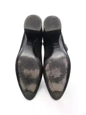 Saint Laurent 2000s Buckled Suede Ankle Boots