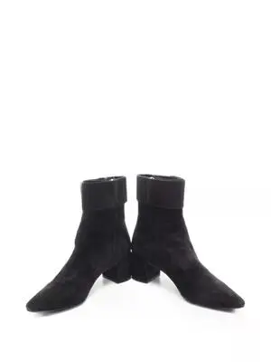 Saint Laurent 2000s Buckled Suede Ankle Boots