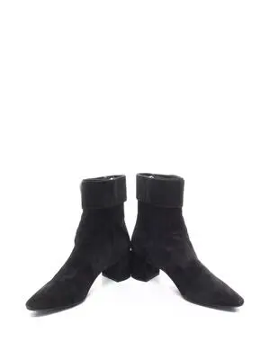 Saint Laurent 2000s Buckled Suede Ankle Boots
