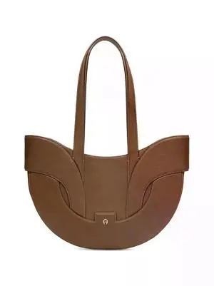 AIGNER Large Sellina Leather Tote Bag - Brown