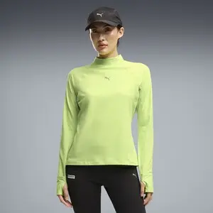 PUMA Brightstride Cloudspun Ultra Soft Long Sleeve Running T-shirt - Green