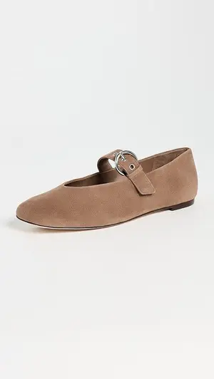 REFORMATION Bethany Ballet Flats - Farro Suede