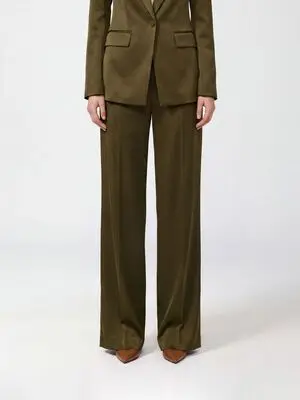 Max Mara Wide-leg Palazzo Trousers In Criªpe With Mid-rise Waist - Green