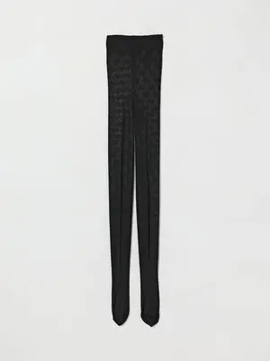Gucci All-over Gg Monogram Tights In A Stretch Cotton Blend
