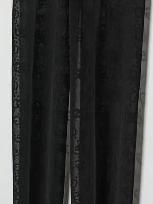 Gucci All-over Gg Monogram Tights In A Stretch Cotton Blend