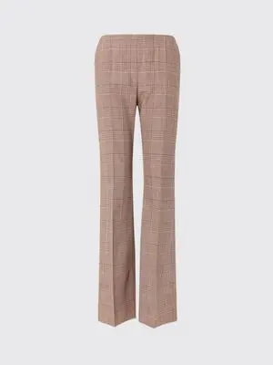 Max Mara Prince Of Wales Check Wide-leg Trousers In Virgin Wool