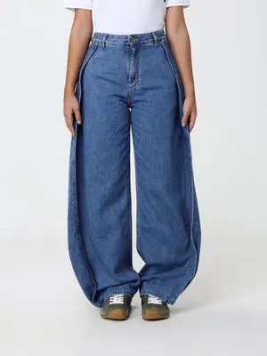 Loewe High-waisted Wide-leg Baggy Jeans In Cotton Denim - Blue