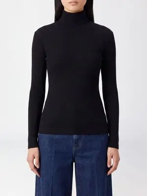 Max Mara Ribbed Wool Slim Fit Turtleneck Jumper - Black