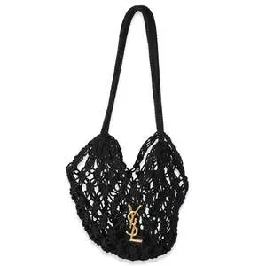 Saint Laurent Crochet Shopping Bag - Black