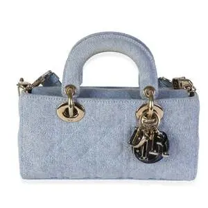 Dior Light Denim Cannage Lady D-joy - Blue