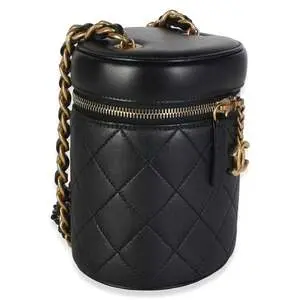 Chanel Quilted Lambskin Side Note Vanity Case