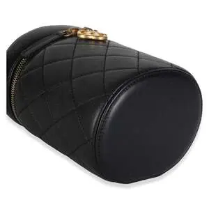Chanel Quilted Lambskin Side Note Vanity Case