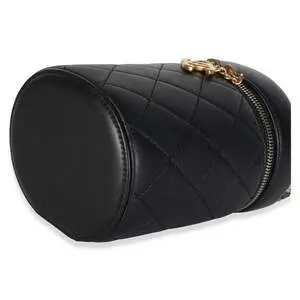 Chanel Quilted Lambskin Side Note Vanity Case
