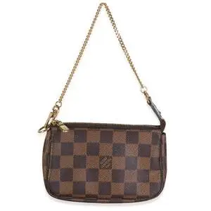LOUIS VUITTON Damier Ebene Canvas Pochette Accessoires - Brown