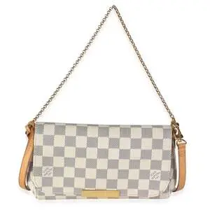 LOUIS VUITTON Damier Azur Canvas Favorite Mm - Beige
