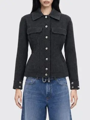 Sportmax Slim Fit Wool Shirt Jacket With Flap Pockets - Black