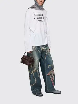 Acne Studios Camero Calfskin Shoulder Bag With Adjustable Strap - Brown