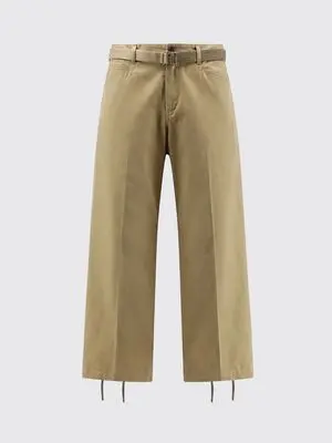Sacai Wide-leg Cotton Trousers With Adjustable Waist And Drawstring Hem