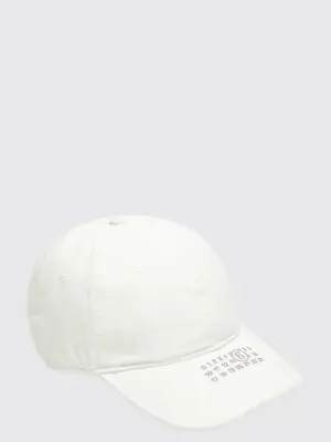 MAISON MARGIELA Cotton Baseball Cap With Numeric Logo Ivory