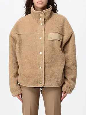 Barbour Relaxed Fit Fleece Jacket In Recycled Polyester With High Neck - Beige