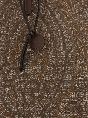Etro Large Love Trotter Paisley Jacquard Cotton Tote Bag
