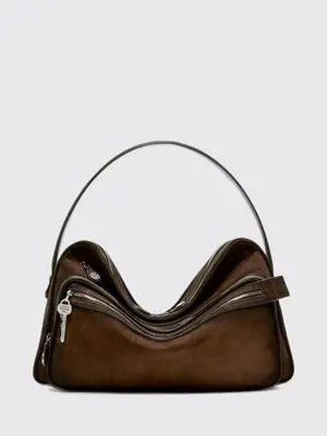 Acne Studios Camero Suede Shoulder Bag With Asymmetrical Design - Brown