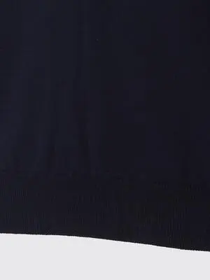 Premiata Crewneck Jumper In Pure Merino Wool With Ribbed Trims - Blue