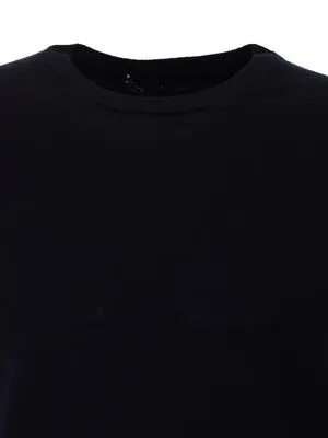 Premiata Crewneck Jumper In Pure Merino Wool With Ribbed Trims - Blue